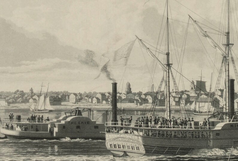 City of Detroit, Michigan, 1837 24x36 Inch Print Reproduced From a ...