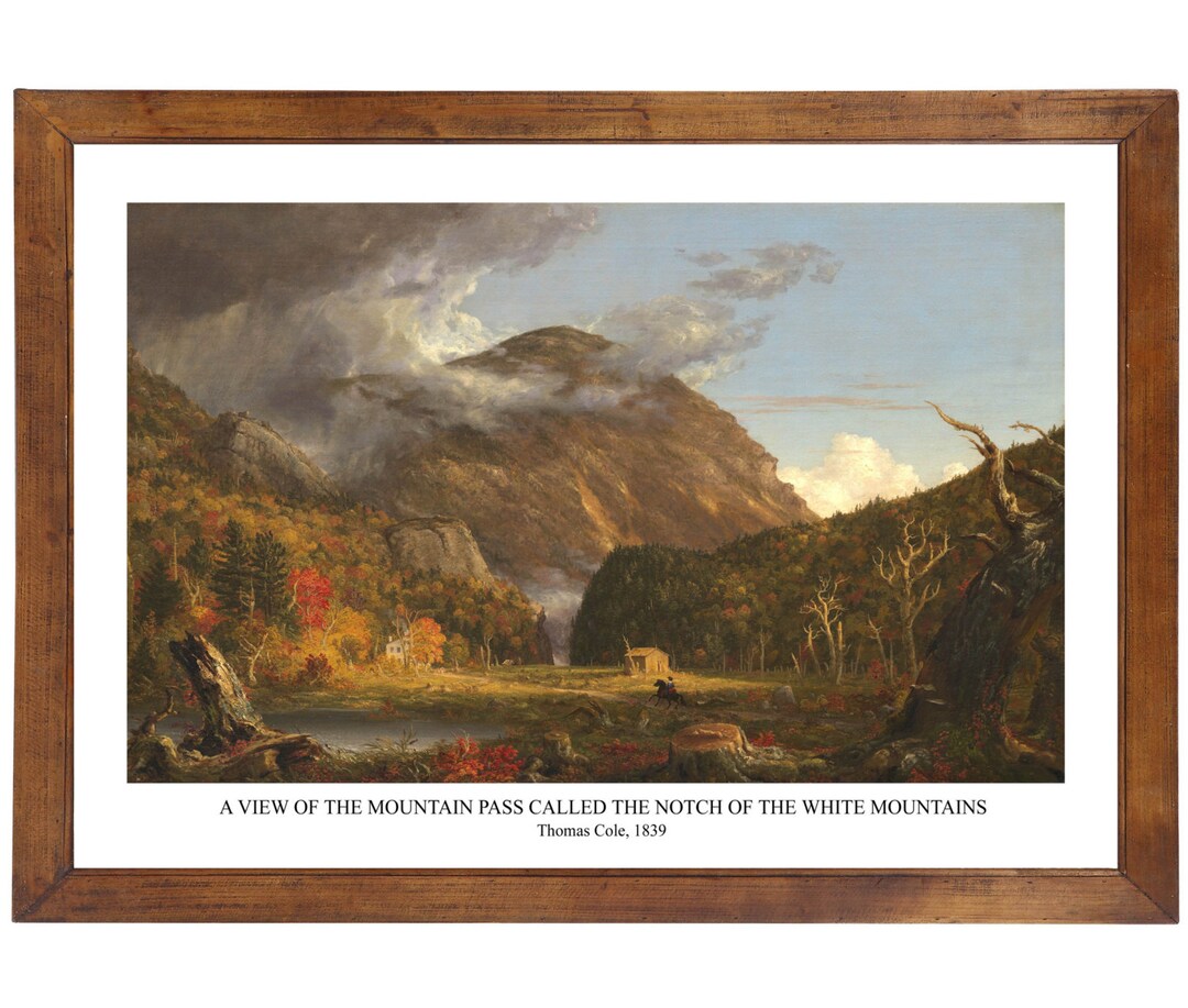 View of Notch of the White Mountains by Thomas Cole, 1839; 24x36 Inch ...