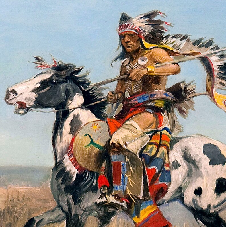 Dakota Chief Charles M. Russell 1897 24x36 Inch Print - Etsy