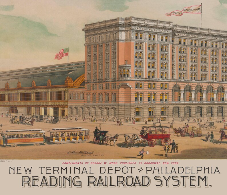 Terminal Depot Philadelphia PA 1893 24x36 Inch Print - Etsy