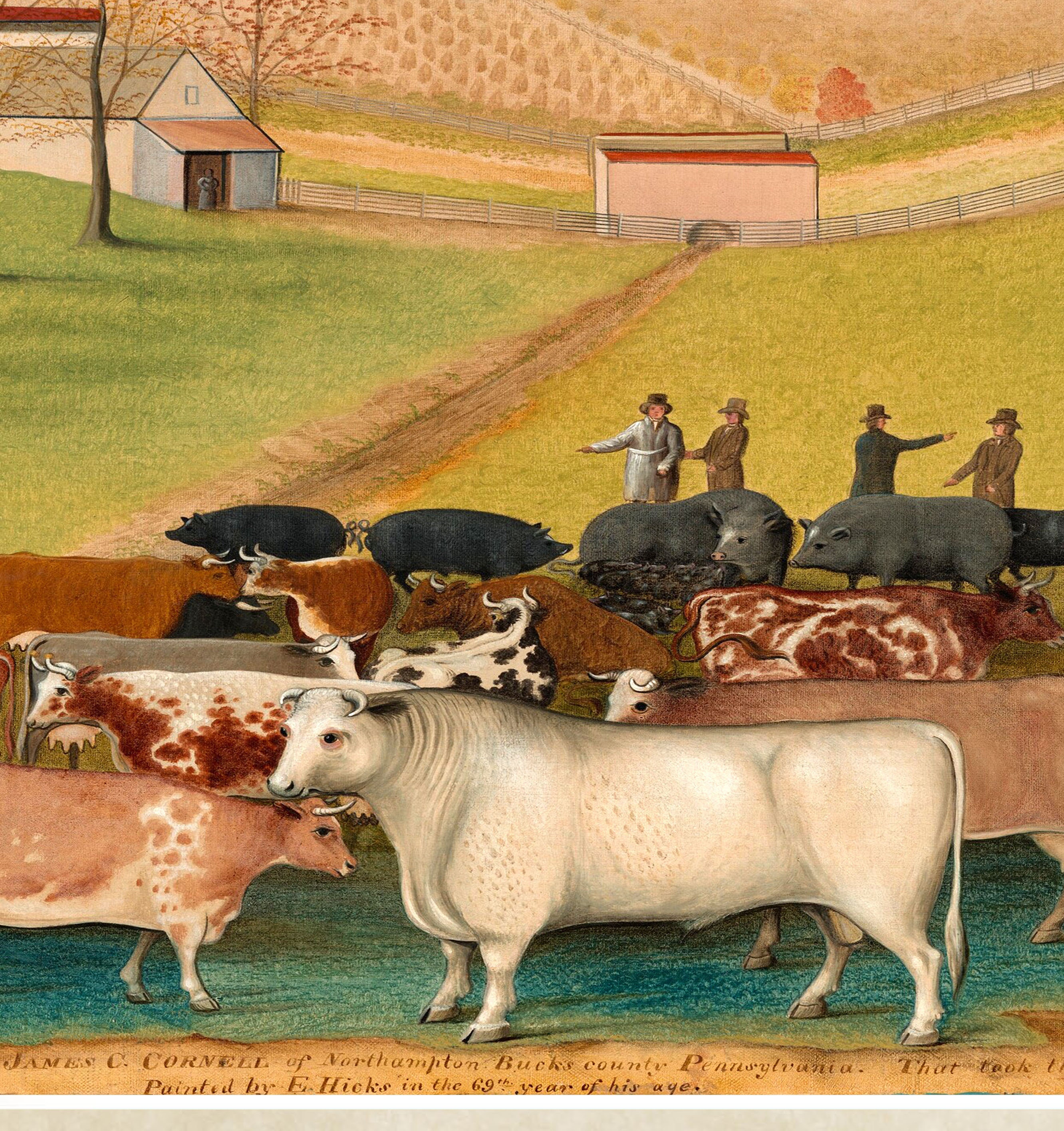 The Cornell Farm, Edward Hicks 1848; 24x36 Inch Print Reproduced From a ...