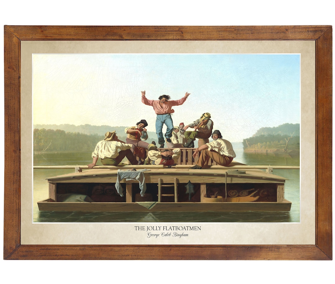 The Jolly Flatboatmen by George Caleb Bingham 1846 24x36 - Etsy New Zealand
