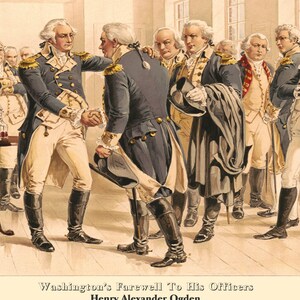 Washington's Farewell to His Officers, Published 1893; 24x36 Inch Print ...