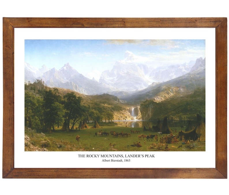 The Rocky Mountains, Lander's Peak by Albert Bierstadt, 1863 24x36 Inch ...