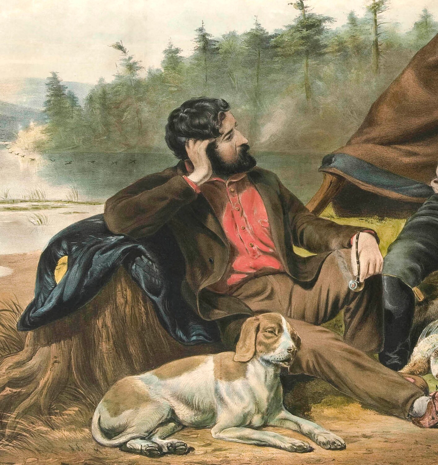 Camping in the Woods, Laying Off, Arthur Fitzwilliam Tait, 1863; 24x36 ...