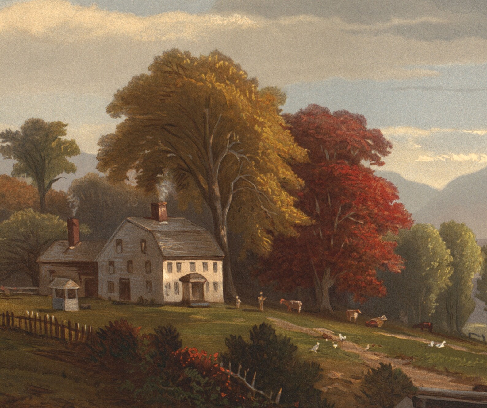 Pumpkin Time by Benjamin Champney, 1871; 24x36 Inch Print Reproduced ...