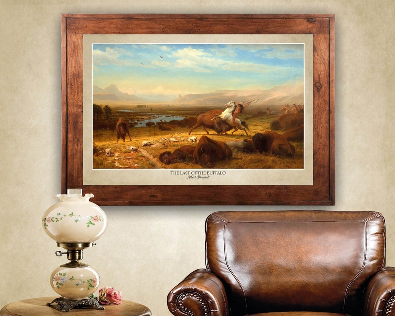 The Last of the Buffalo by Albert Bierstadt, 1888 24x36 Inch Print ...