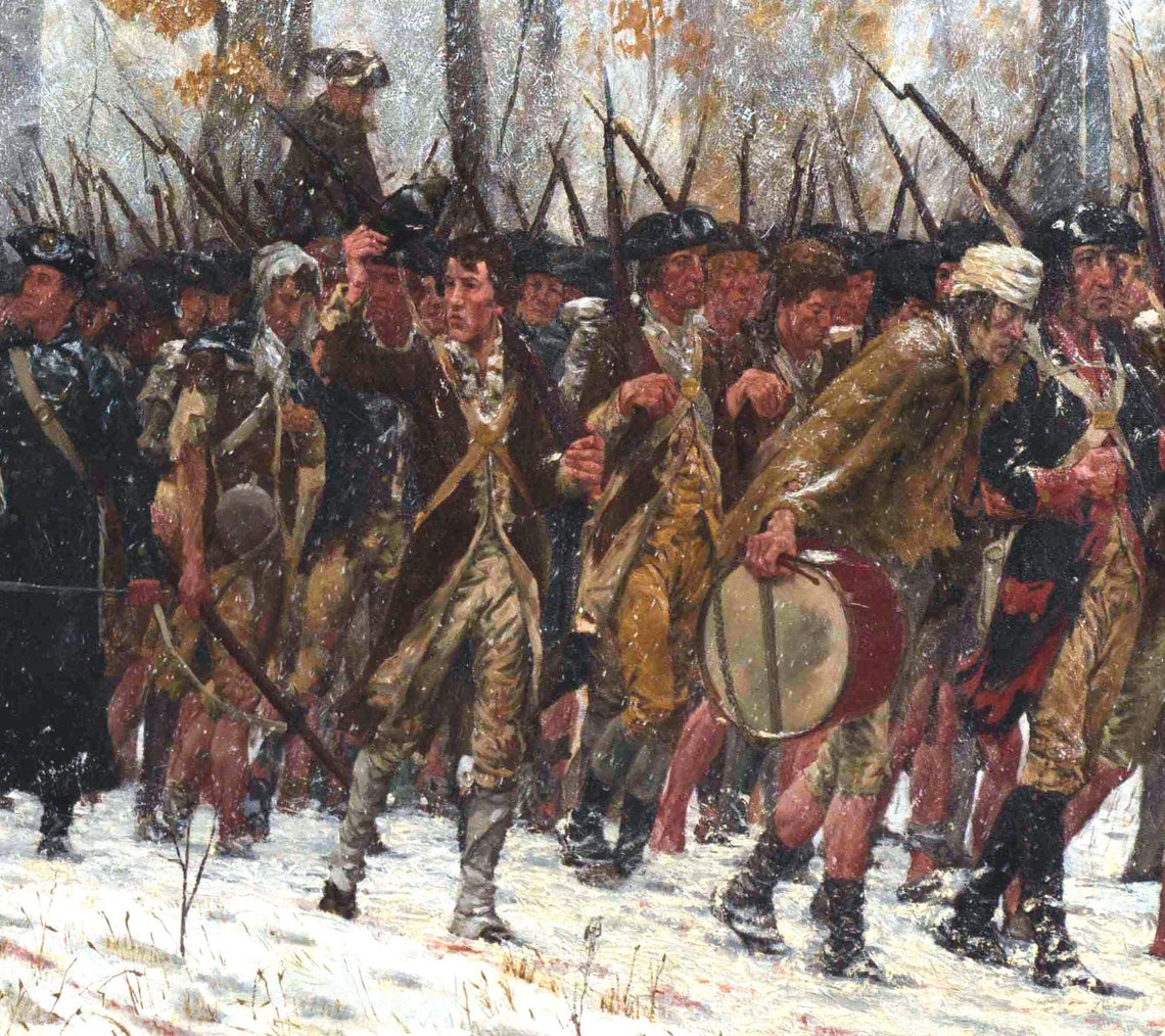 The March to Valley Forge, William Trego; 24x36 Inch Print Reproduced ...
