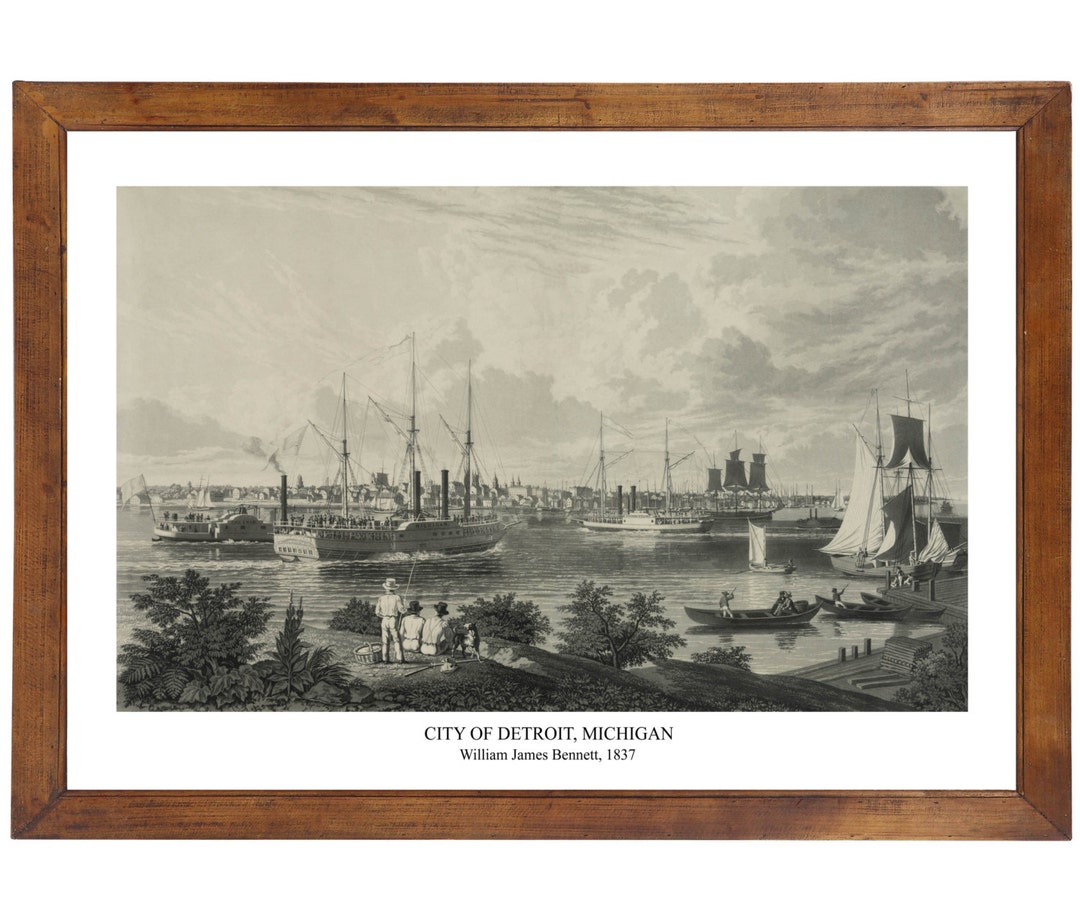 City of Detroit, Michigan, 1837; 24x36 Inch Print Reproduced From a ...
