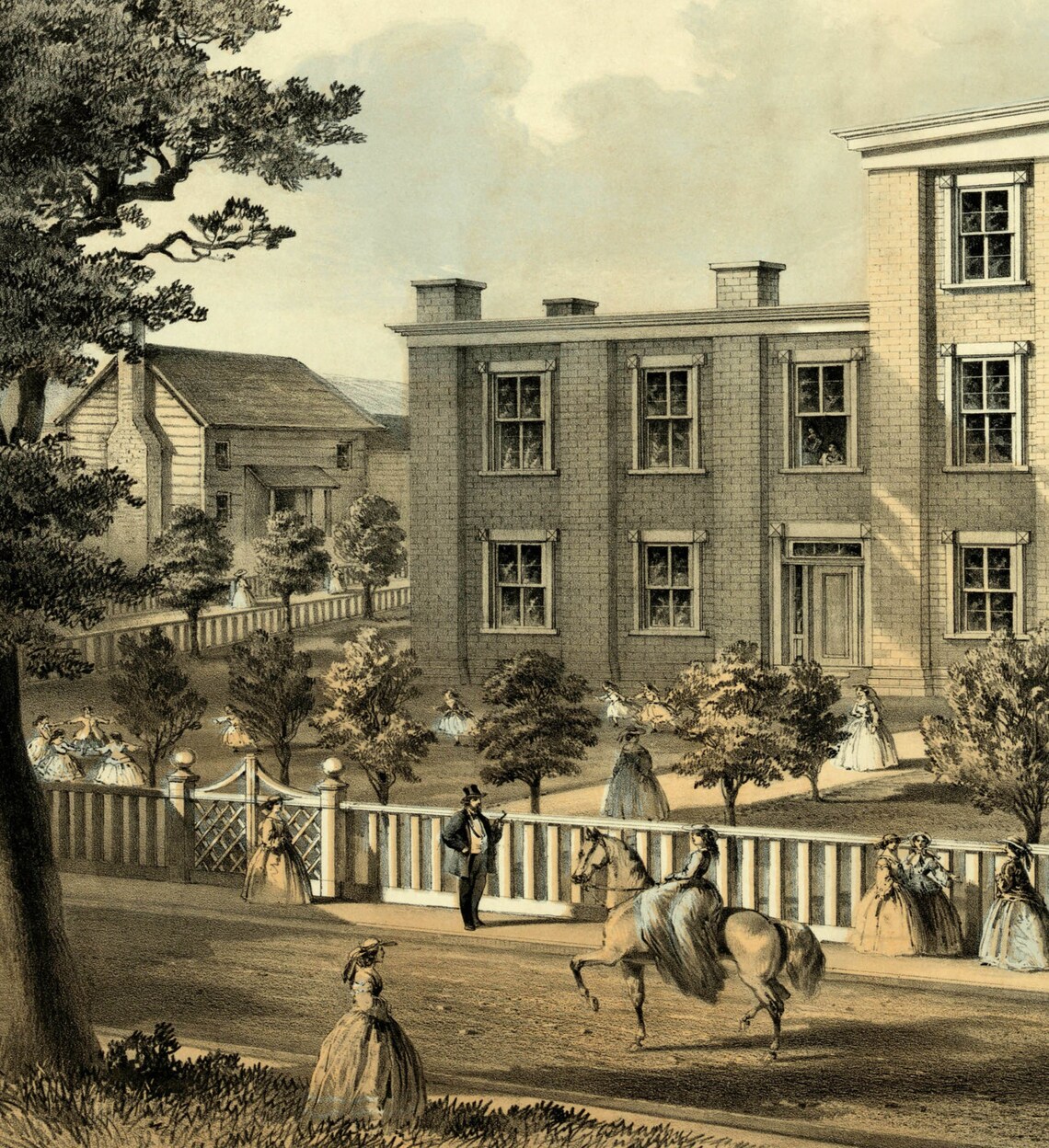 Winchester TN, Mary Sharp College, 1800s 24x36 Inch Print Reproduced ...