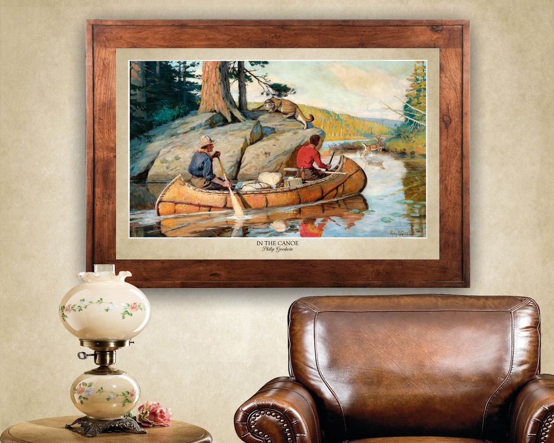 In the Canoe, Philip Goodwin; 24x36 Inch Print Reproduced From a ...