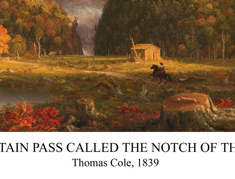 View of Notch of the White Mountains by Thomas Cole, 1839 24x36 Inch ...
