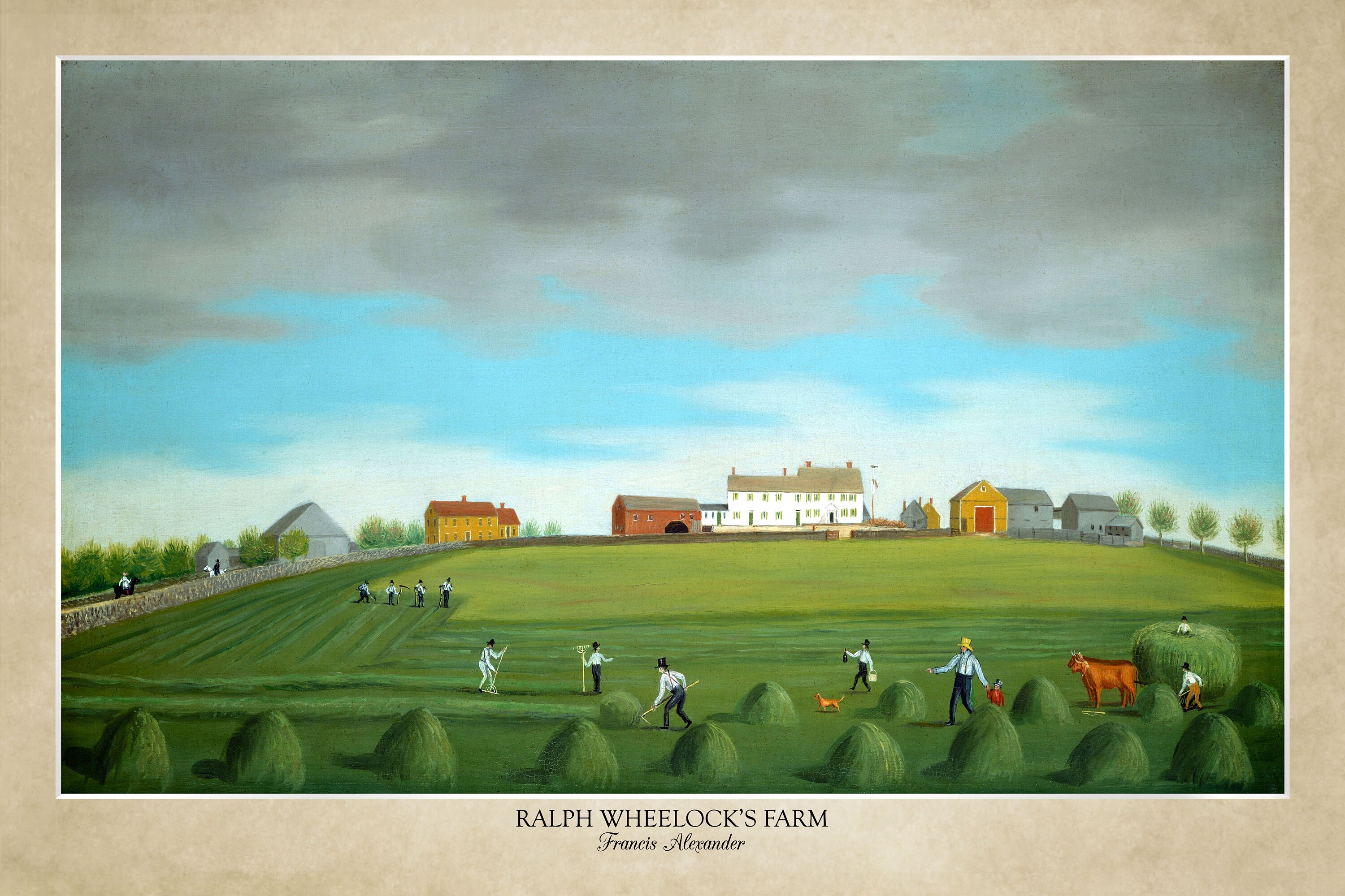 Ralph Wheelock's Farm, Francis Alexander 1822 24x36 Inch Print ...