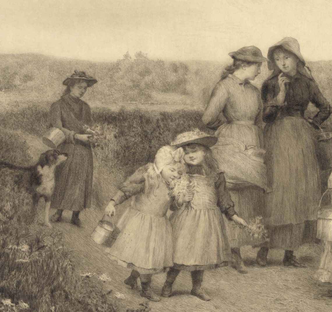 The Berry Pickers, 1892; 24x36 Inch Print Reproduced From a Vintage ...