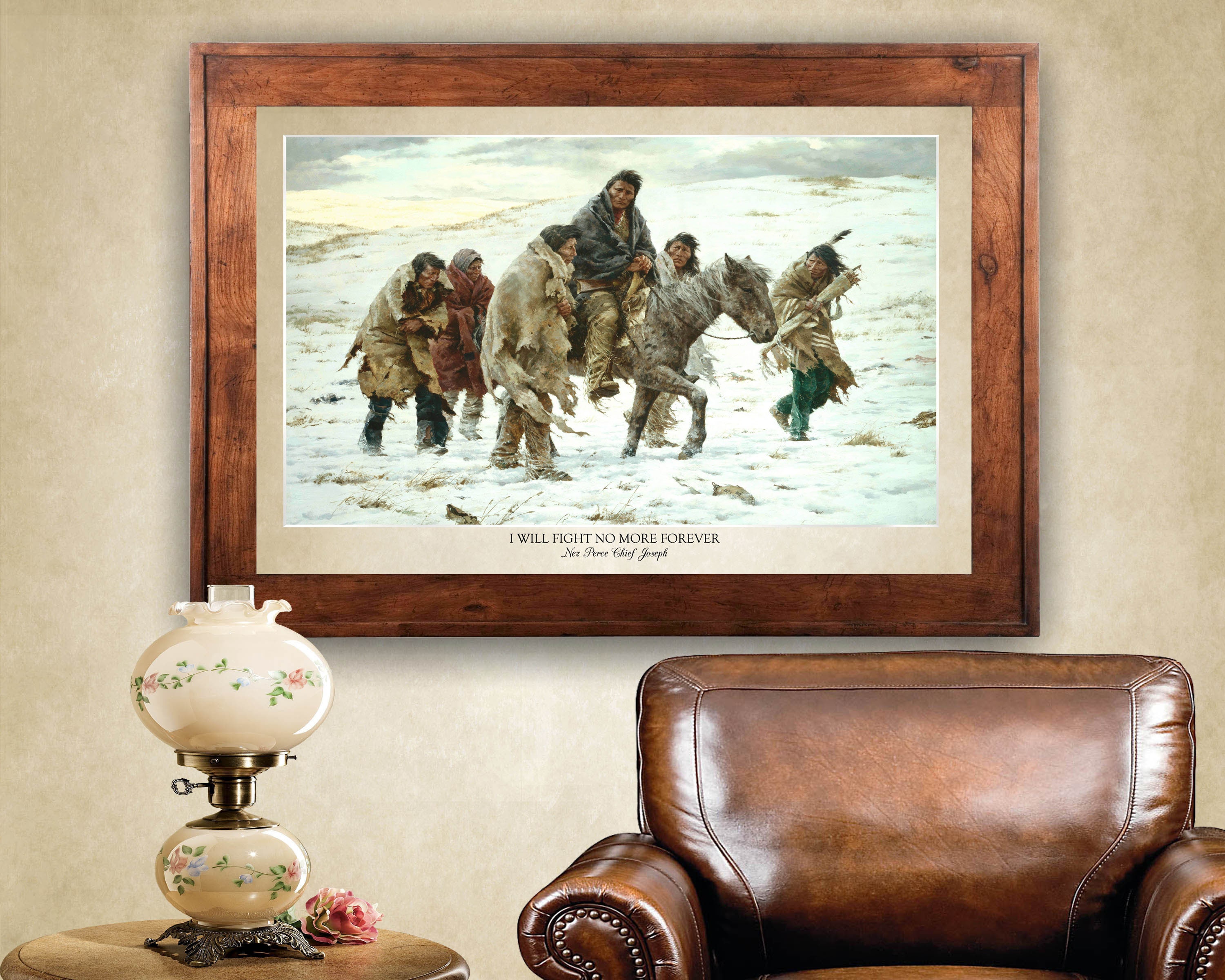I Will Fight No More Forever, Nez Perce Chief Joseph; 24x36 Inch Print ...