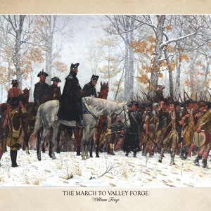 The March to Valley Forge, William Trego; 24x36 Inch Print Reproduced ...