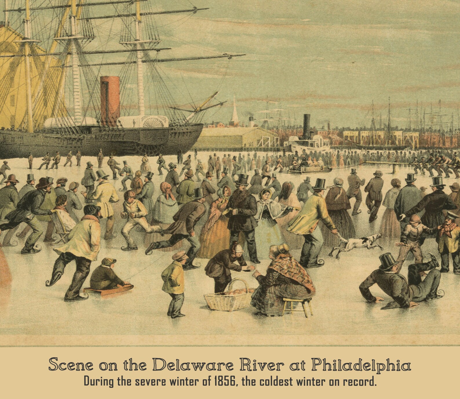 Delaware River at Philadelphia, 1856; 24x36 Inch Print Reproduced From ...