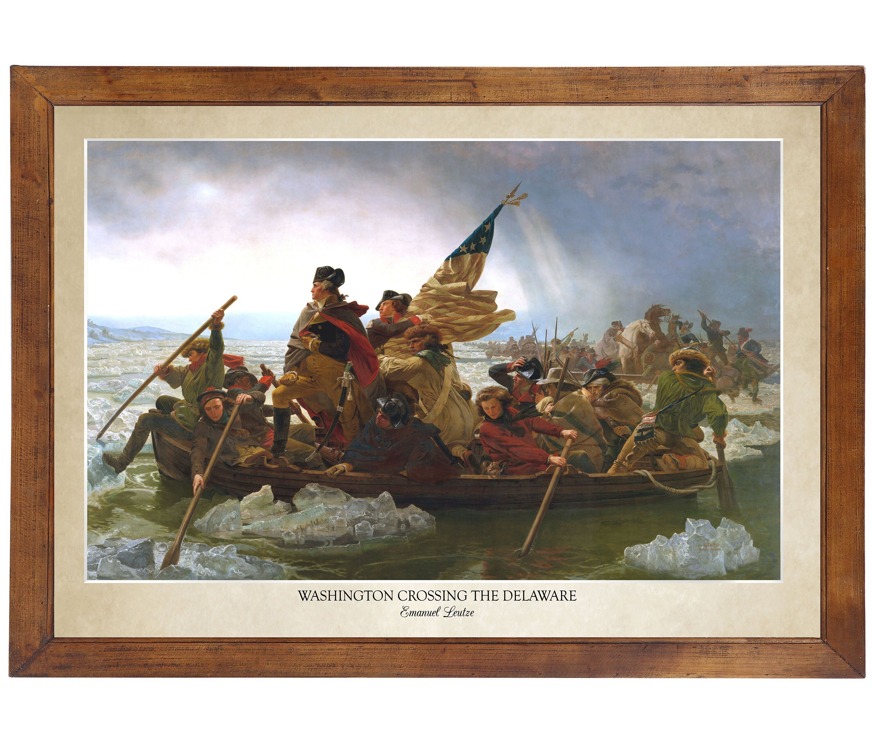 Washington Crossing the Delaware, Emanuel Leutze 1851; 24x36 Inch Print ...