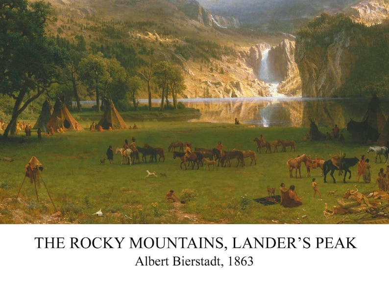 The Rocky Mountains, Lander's Peak by Albert Bierstadt, 1863; 24x36 ...