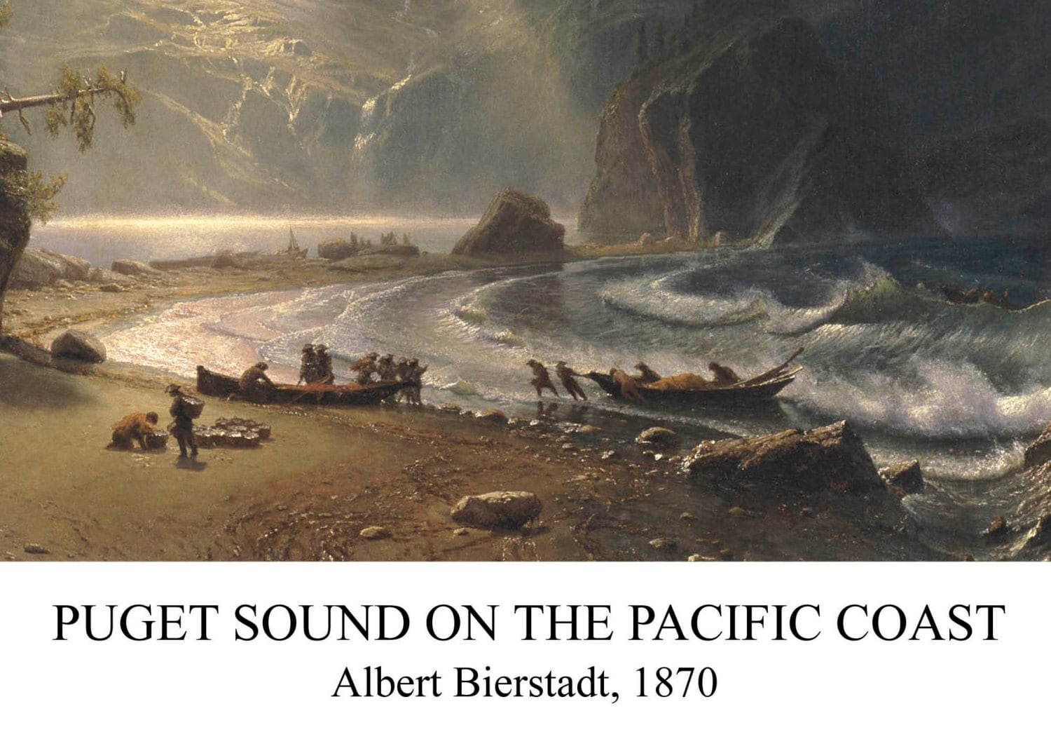 Puget Sound on the Pacific Coast by Albert Bierstadt, 1870; 24x36 Inch ...