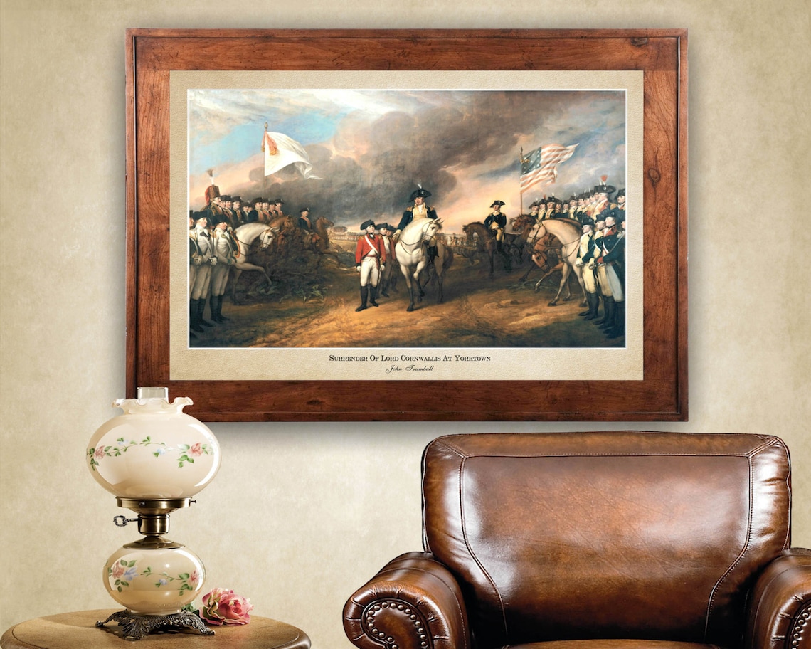 Surrender of Lord Cornwallis at Yorktown, John Trumbull 1826 24x36 Inch ...