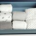 Baby Keepsake Vault & Overflow Box Gift Set 2 Pieces Fabric Linen ...