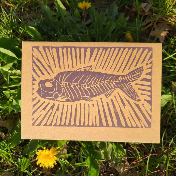 Block Print Cards - Etsy