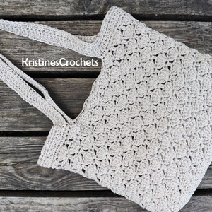 CROCHET PATTERN - Shells Tote Market Beach Unlined Bag Written Pattern ...