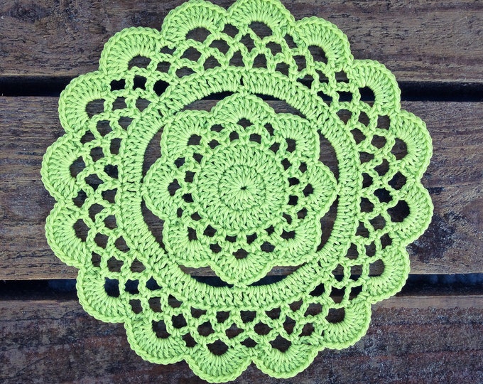 CROCHET PATTERN - Tea Rose Doily Written Pattern PDF | English - Etsy ...