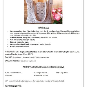 CROCHET PATTERN - Shells Tote Market Beach Unlined Bag Written Pattern ...