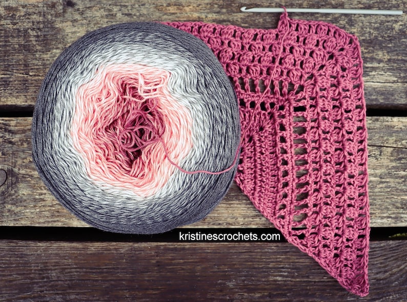 CROCHET PATTERN Rose Sienna Triangle Shawl Written Pattern | Etsy