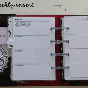 Gothic Leather Discbound Planner & Coffin Pen Sleeve/planning Starter ...