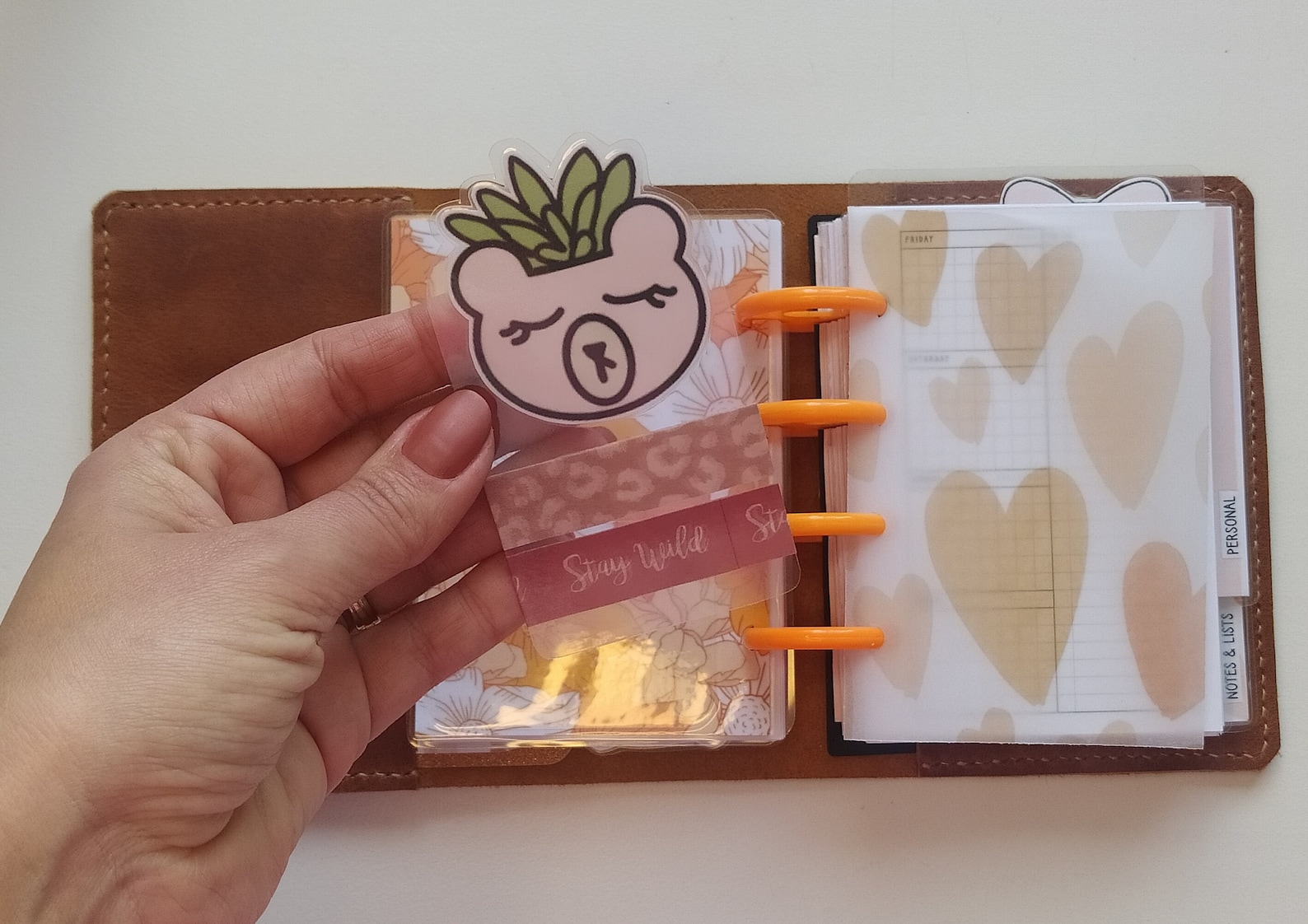 Bohemian Leather Discbound Cover/neutral Planner/planner Bundle ...