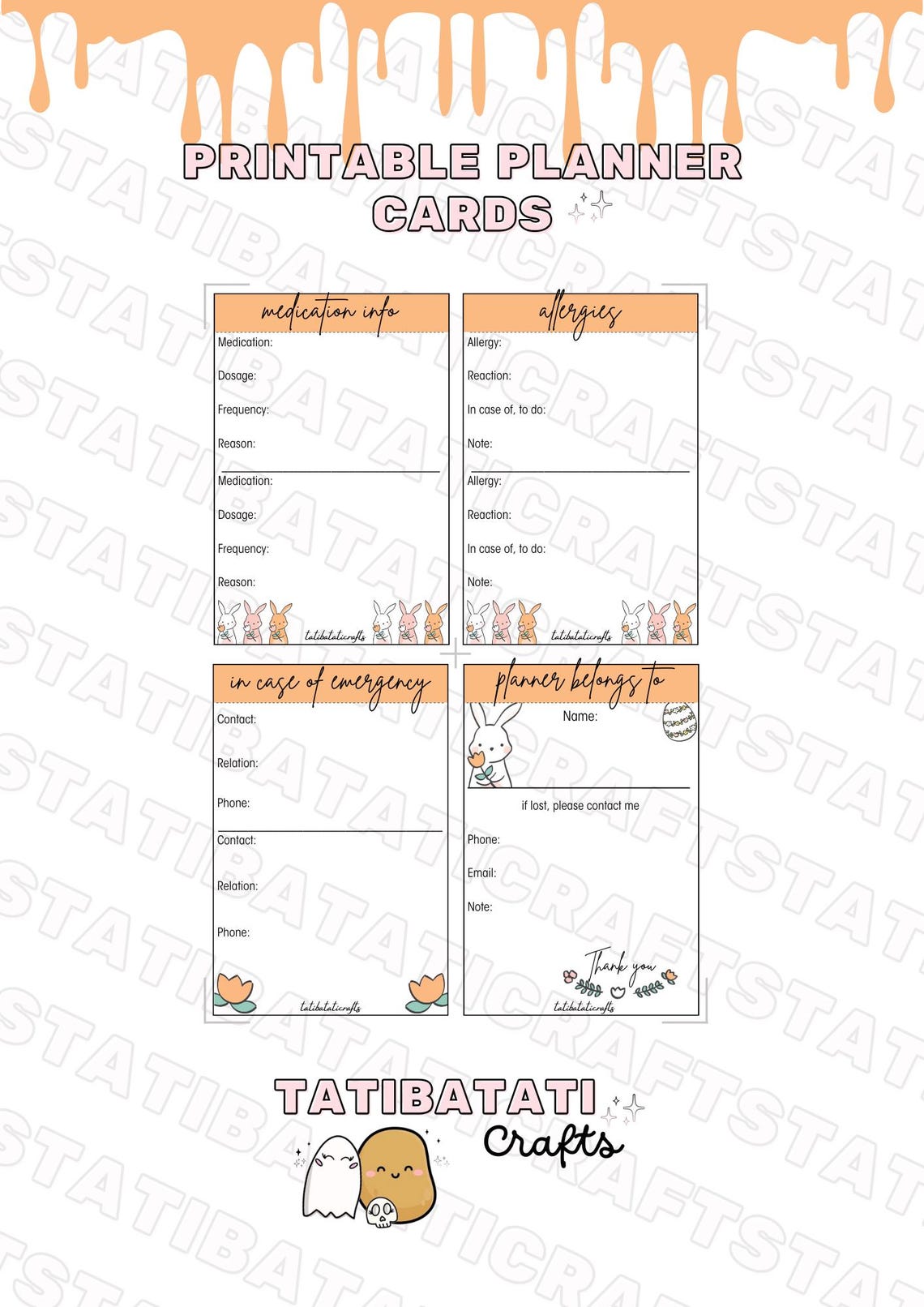 Printable Planner Cards Bundle – 16 Seasonal Inserts | Halloween, Xmas ...