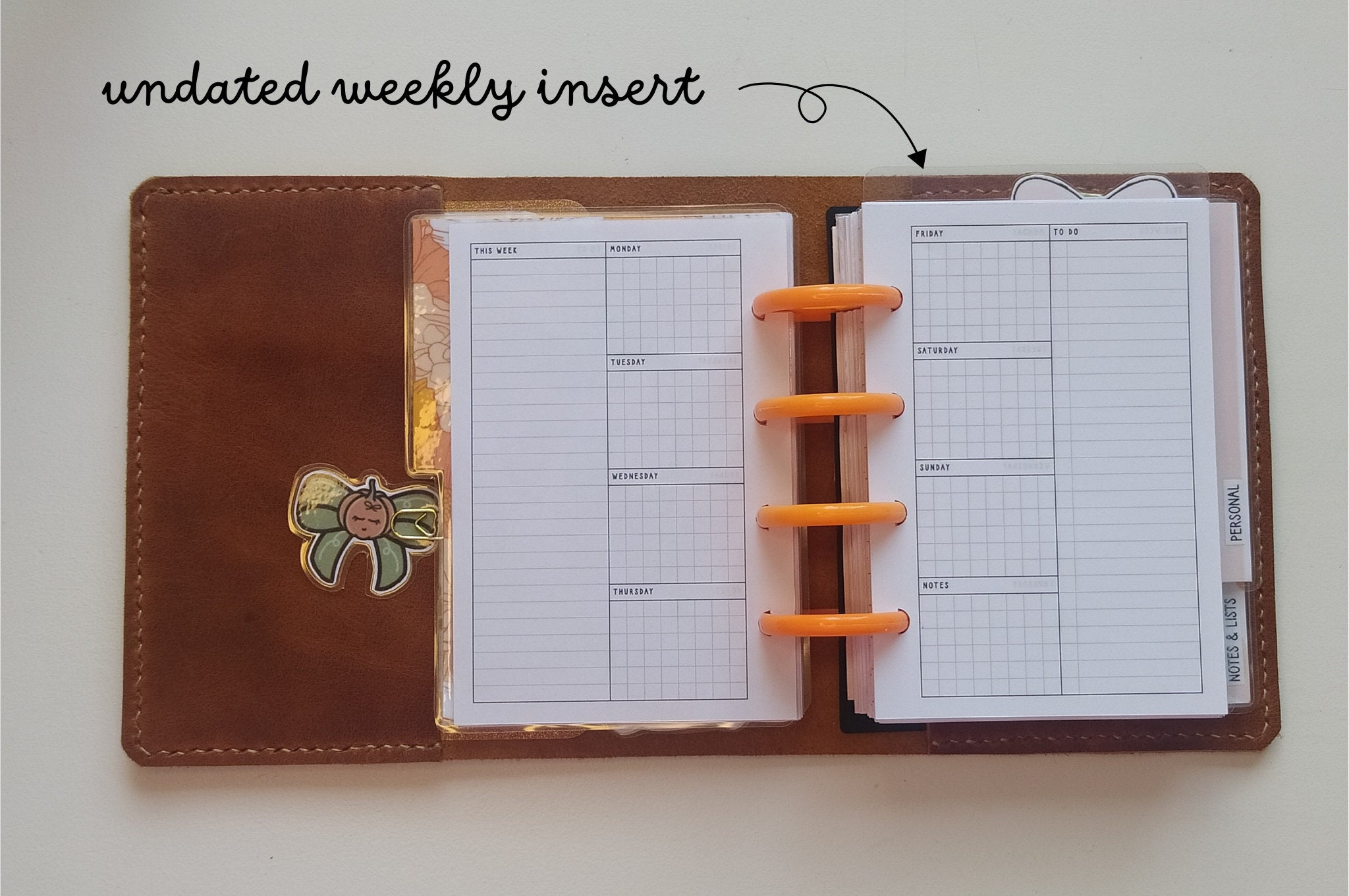 Bohemian Leather Discbound Cover/neutral Planner/planner Bundle ...