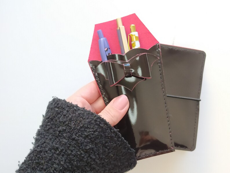 Gothic Leather Discbound Planner & Coffin Pen Sleeve/planning Starter ...