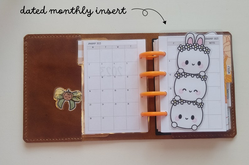 Bohemian Leather Discbound Cover/neutral Planner/planner Bundle ...