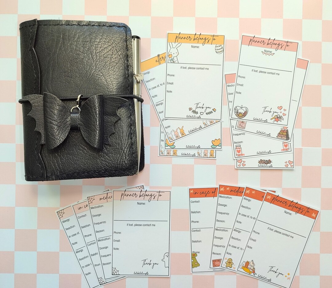 Printable Planner Cards Bundle – 16 Seasonal Inserts | Halloween, Xmas ...