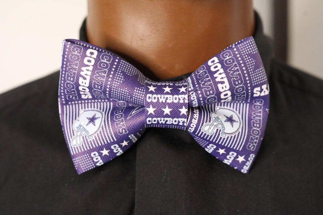 Dallas Cowboys Vegan Leather Pre Tied Bow Tie - Etsy