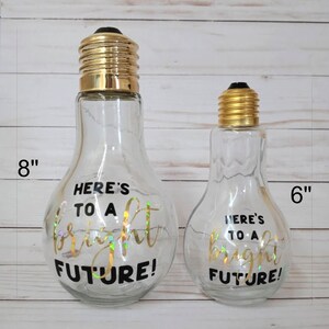 Here's to a bright future Light Bulb Gift Graduation | Etsy