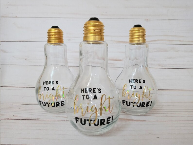 Here's to a Bright Future Light Bulb Gift Graduation - Etsy