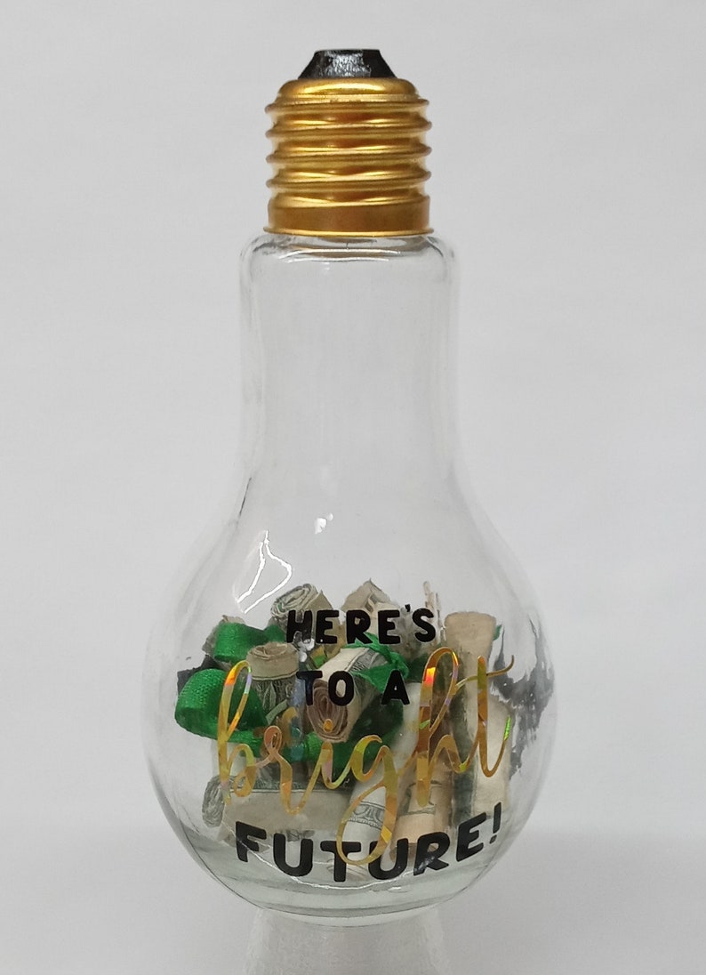 Here's to a Bright Future Light Bulb Gift Graduation - Etsy