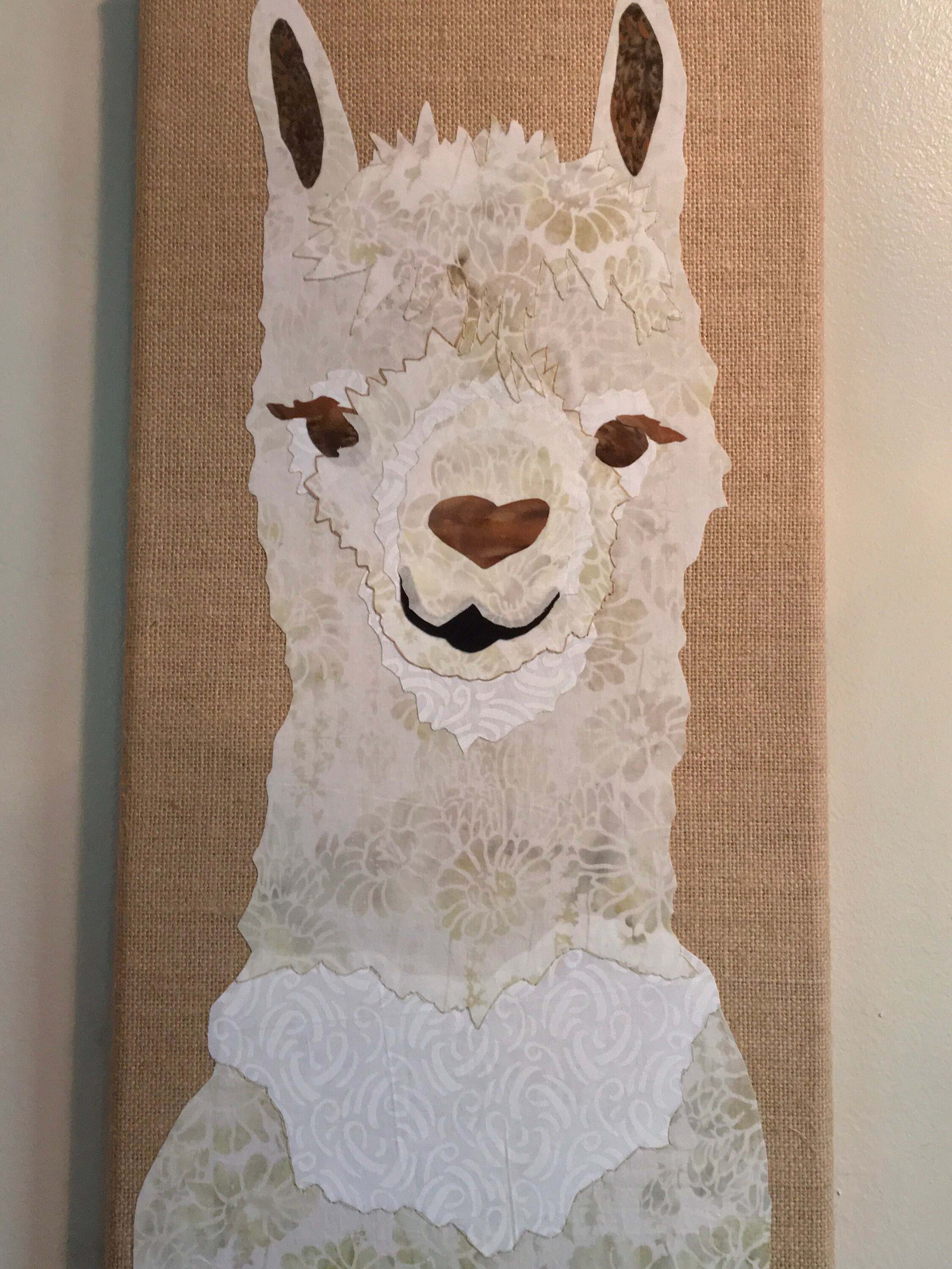 ORIGINAL Alpaca Appliqué Wall Art/Alpaca Art/Alpaca/Alpaca | Etsy
