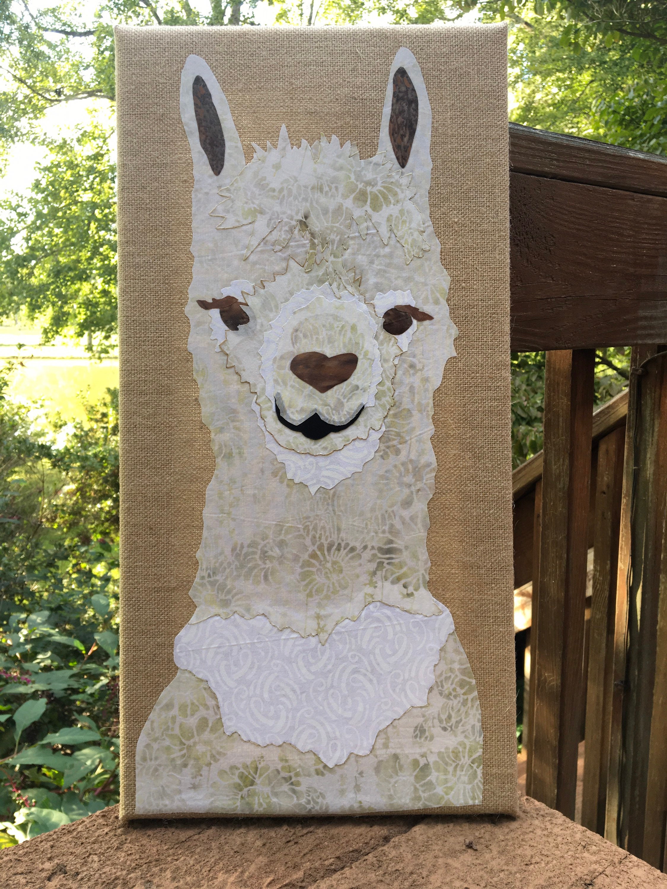 ORIGINAL Alpaca Appliqué Wall Art/Alpaca Art/Alpaca/Alpaca | Etsy