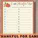 Thanksgiving Thankful Game Printable, Thankful for ABC Game, Kids ...