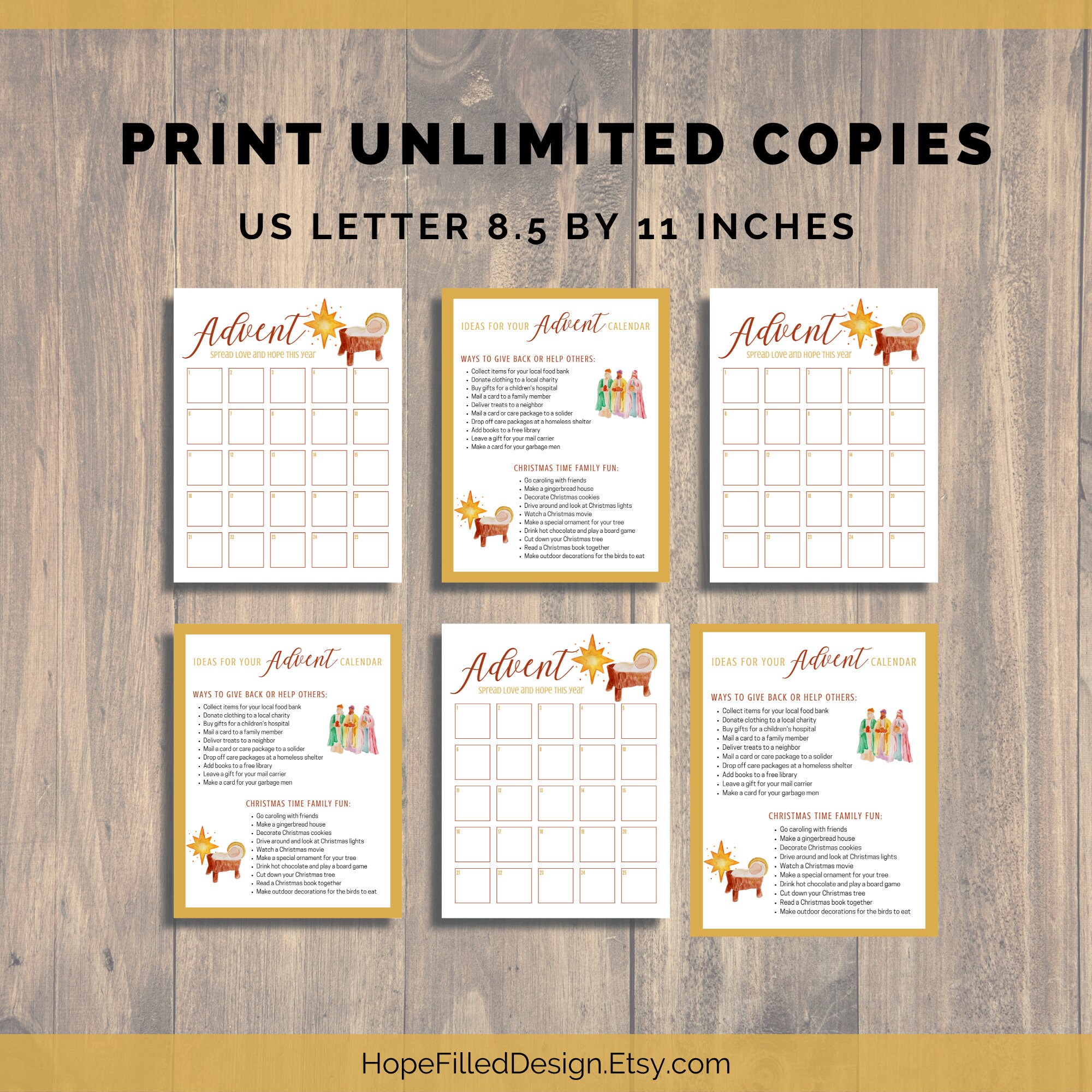 Editable Advent Calendar Printable, Christmas Countdown, Family ...
