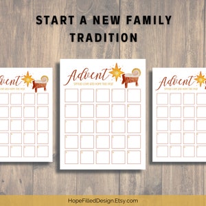 Editable Advent Calendar Printable, Christmas Countdown, Family ...