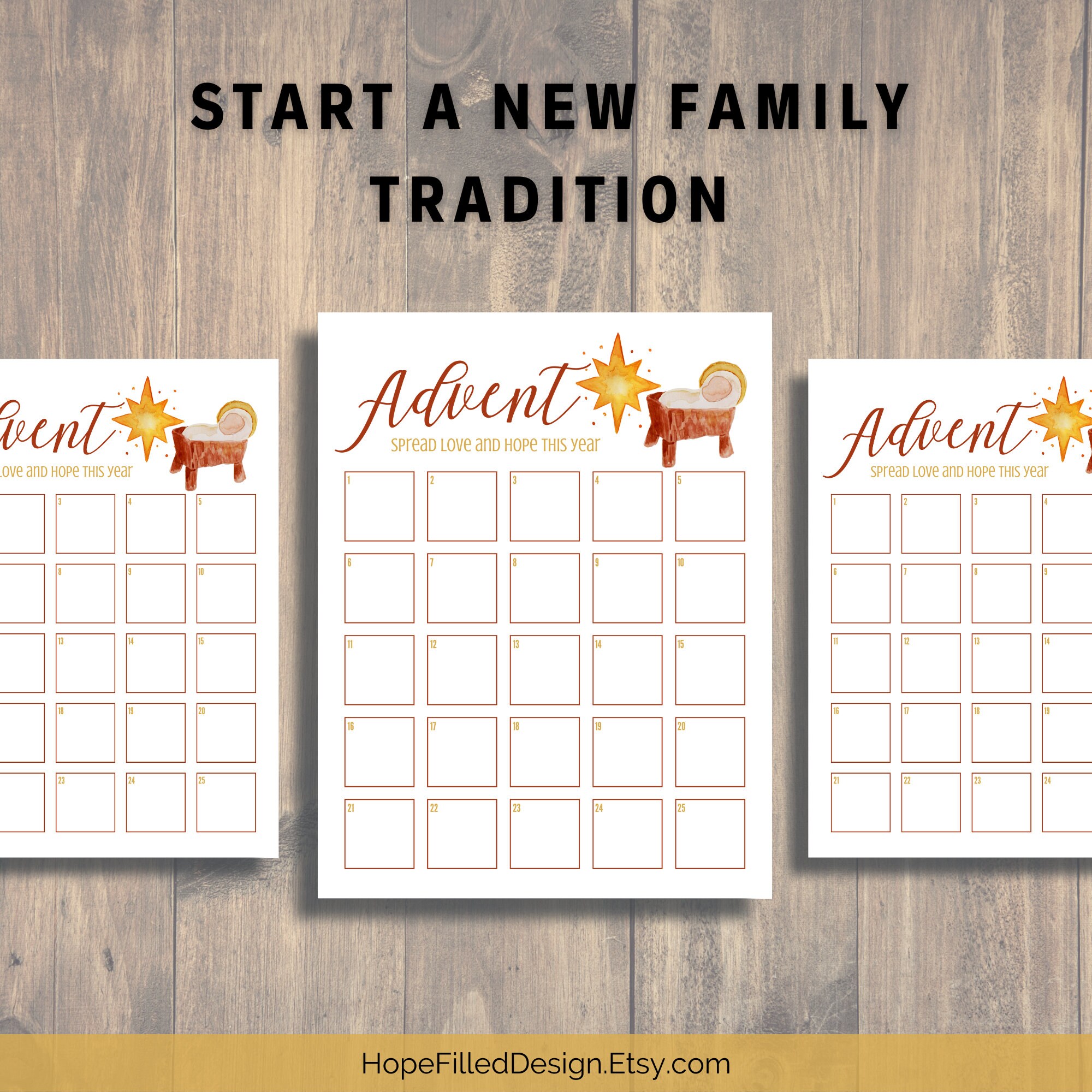 Editable Advent Calendar Printable, Christmas Countdown, Family ...