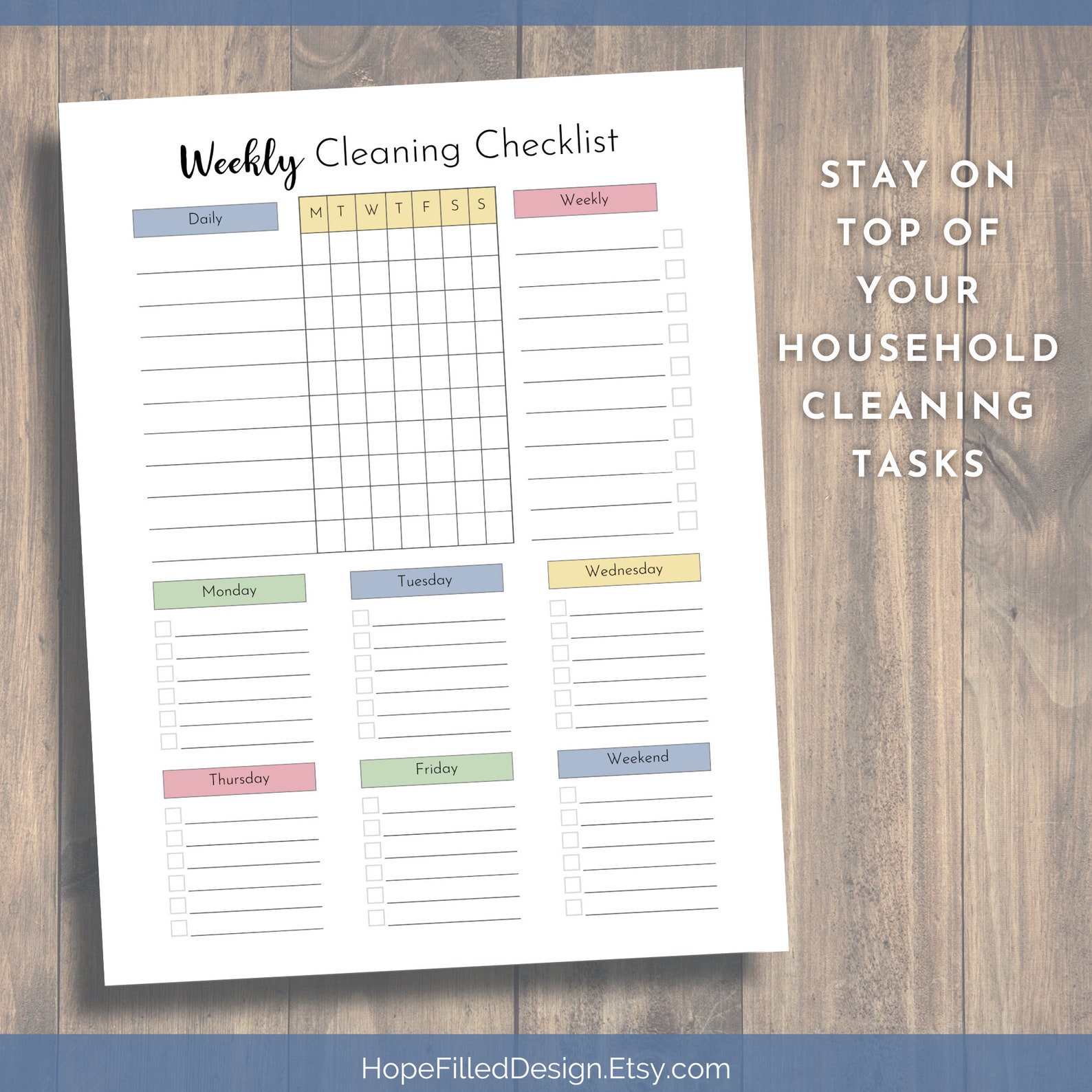 Editable Family Chore Chart, Cleaning Checklist, Cleaning Schedule ...