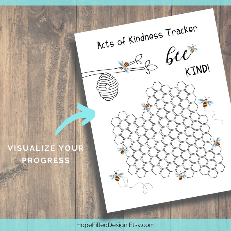Acts of Kindness Tracker Be Kind World Kindness Day Random | Etsy Canada